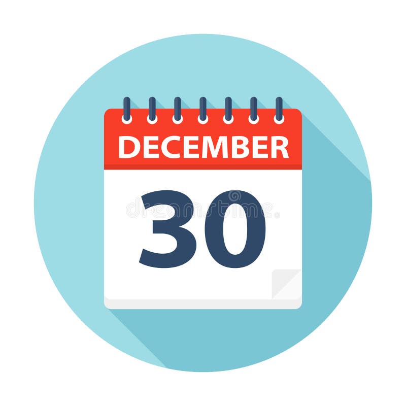 December 30 - Calendar Icon Stock Illustration - Illustration of 2022 ...