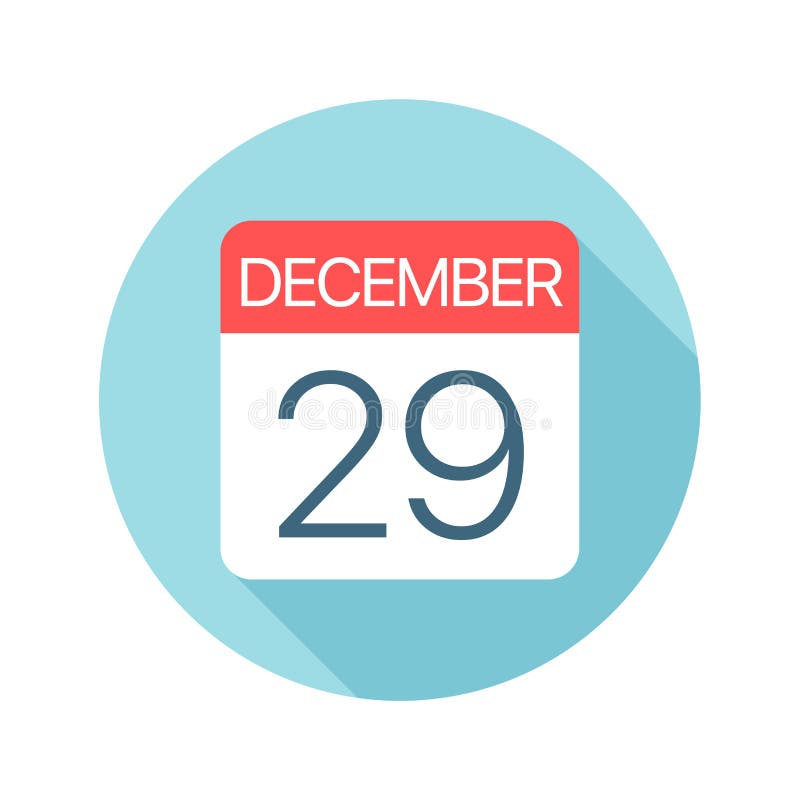 December 29 - Calendar Icon. Vector Illustration of One Day of Month ...
