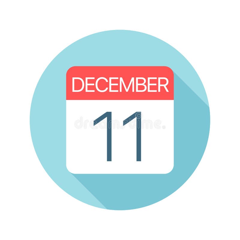 December 11 - Calendar Icon. Vector Illustration of One Day of Month ...