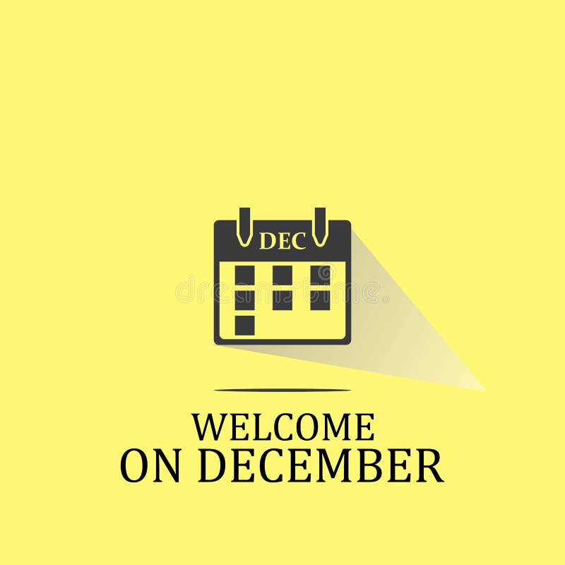 December Calendar Illustration Template Logo and Symbol Vector Stock ...