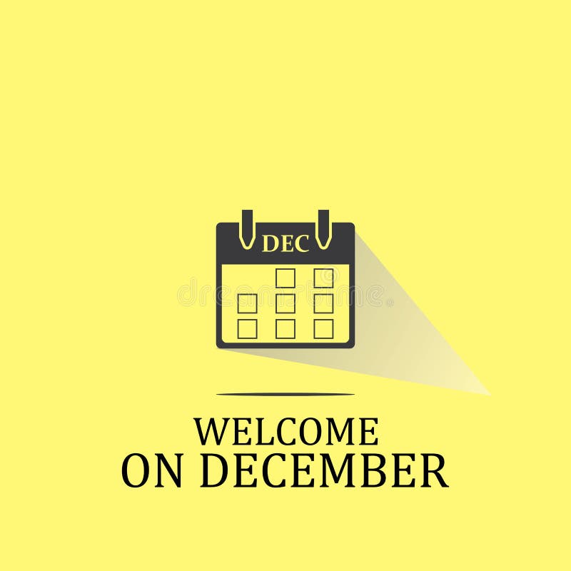 December Calendar Illustration Template Logo and Symbol Vector Stock ...