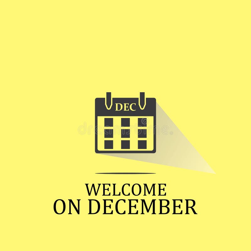 December Calendar Illustration Template Logo and Symbol Vector Stock ...