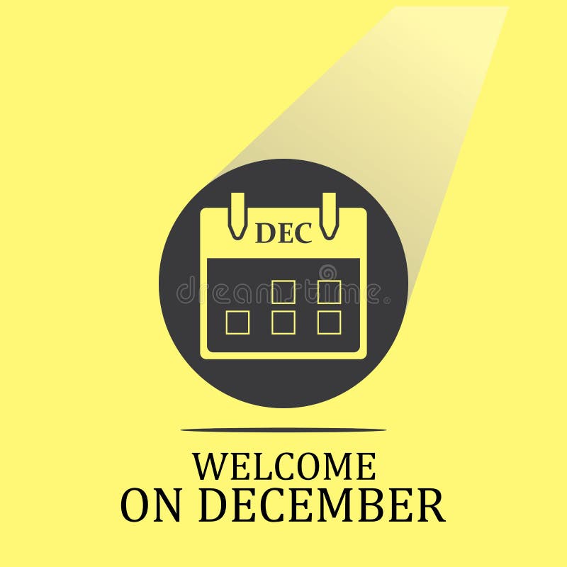 December Calendar Illustration Template Logo and Symbol Vector Stock ...