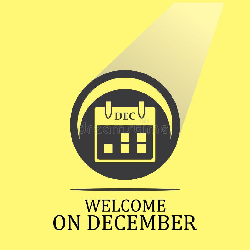 December Calendar Illustration Template Logo and Symbol Vector Stock ...