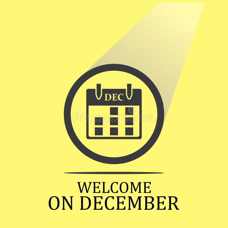 December Calendar Illustration Template Logo and Symbol Vector Stock ...