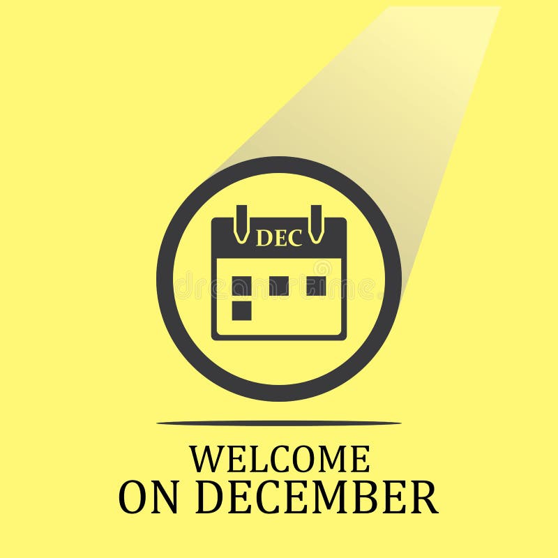 December Calendar Illustration Template Logo and Symbol Vector Stock ...