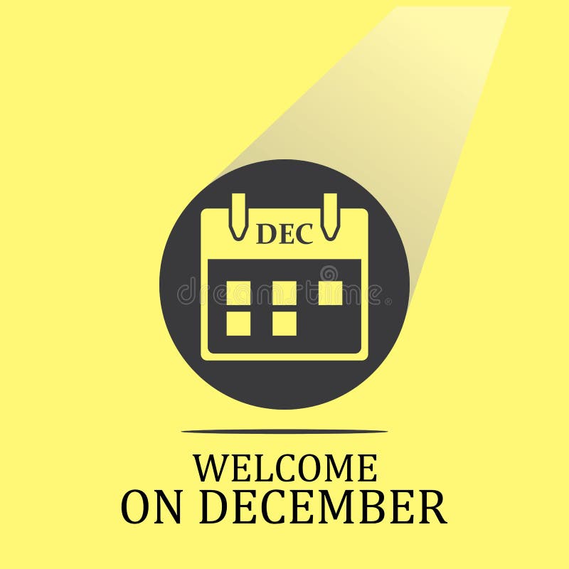 December Calendar Illustration Template Logo and Symbol Vector Stock ...