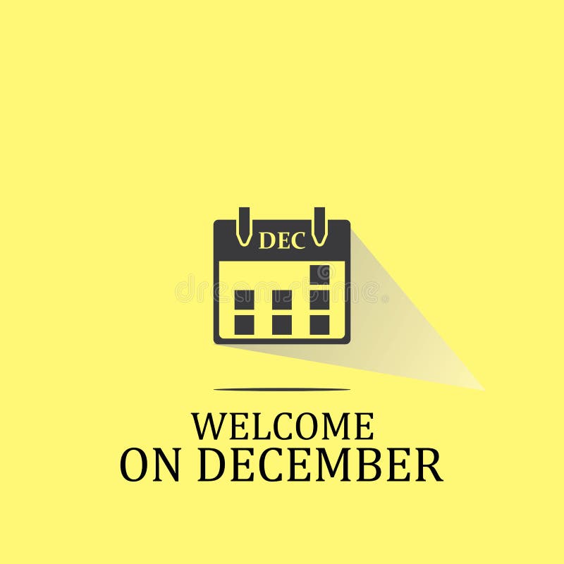 December Calendar Illustration Template Logo and Symbol Vector Stock ...