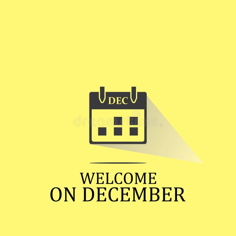 December Calendar Illustration Template Logo and Symbol Vector Stock ...