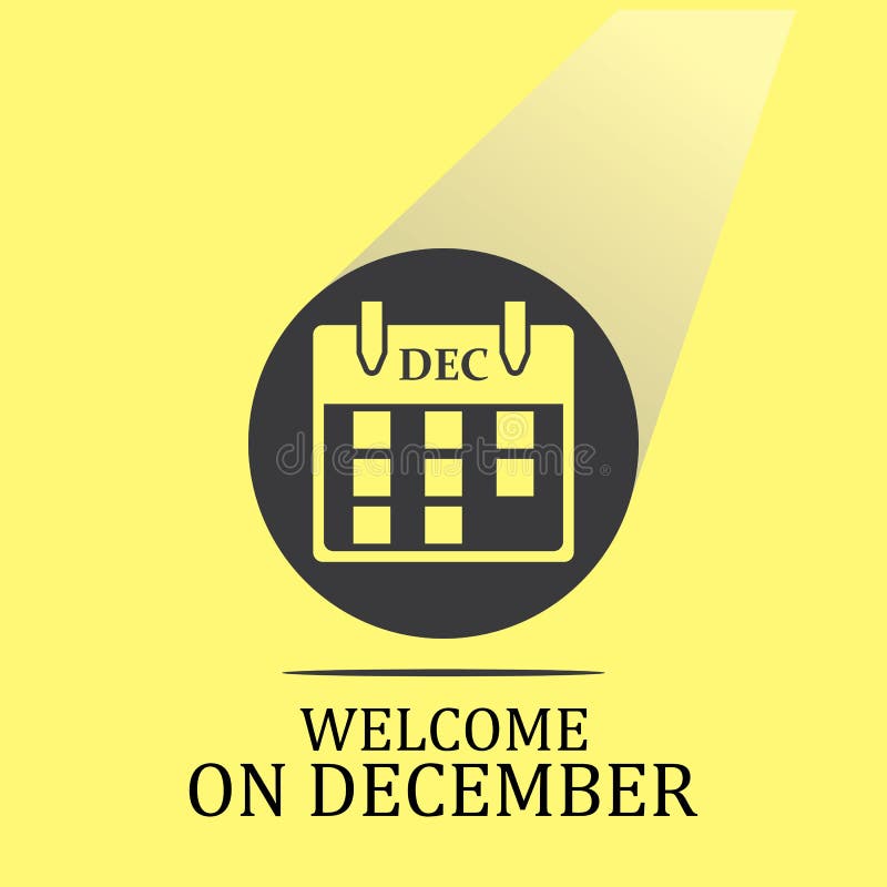December Calendar Illustration Template Logo and Symbol Vector Stock ...