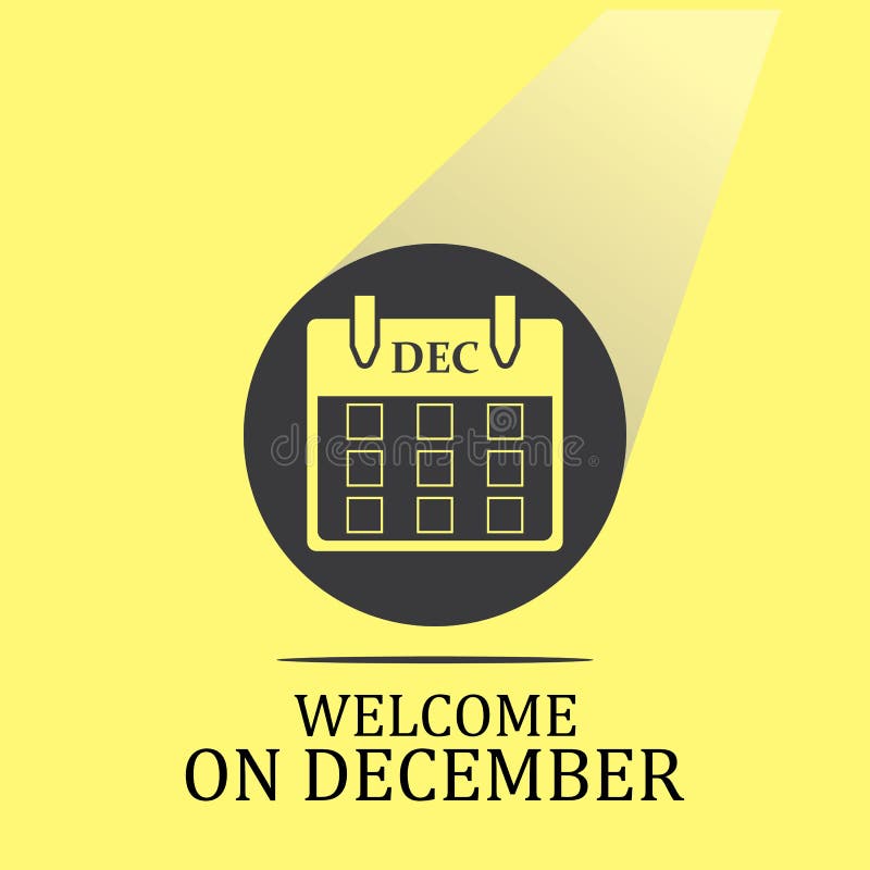 December Calendar Illustration Template Logo and Symbol Vector Stock ...