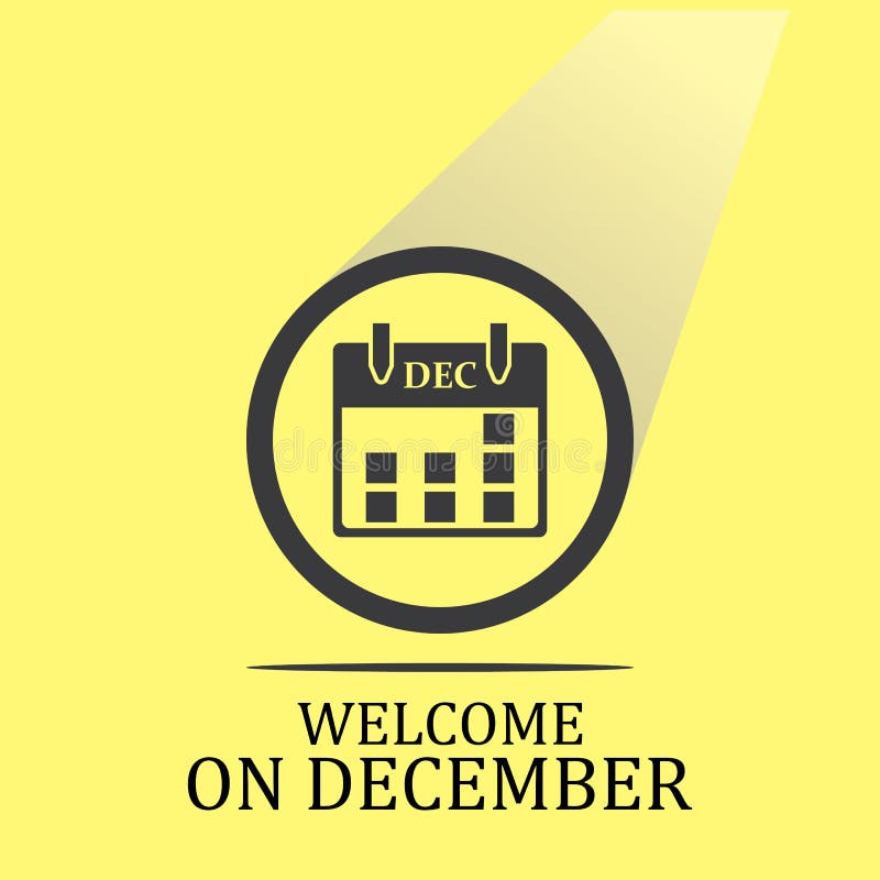 December Calendar Illustration Template Logo and Symbol Vector Stock ...