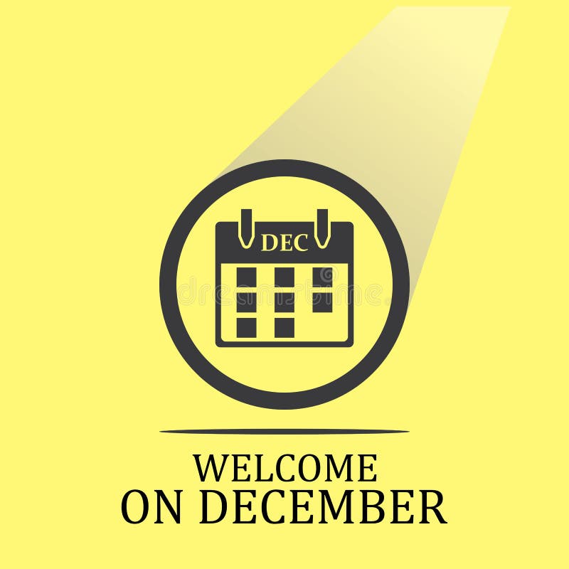 December Calendar Illustration Template Logo and Symbol Vector Stock ...