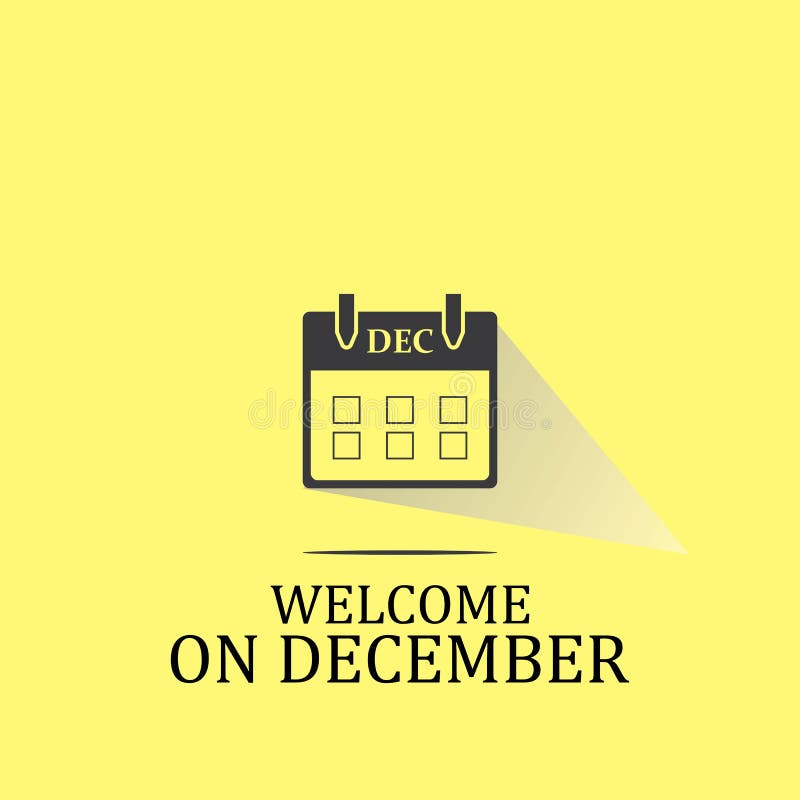 December Calendar Illustration Template Logo and Symbol Vector Stock ...