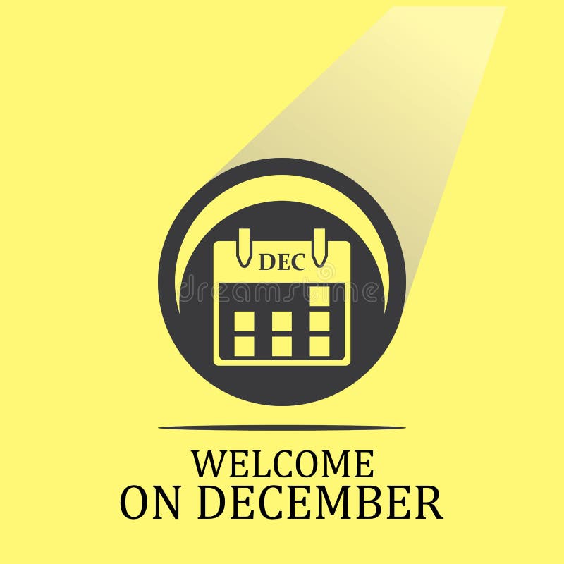 December Calendar Illustration Template Logo and Symbol Vector Stock ...