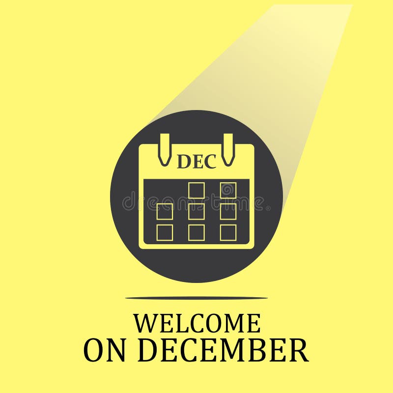 December Calendar Illustration Template Logo and Symbol Vector Stock ...