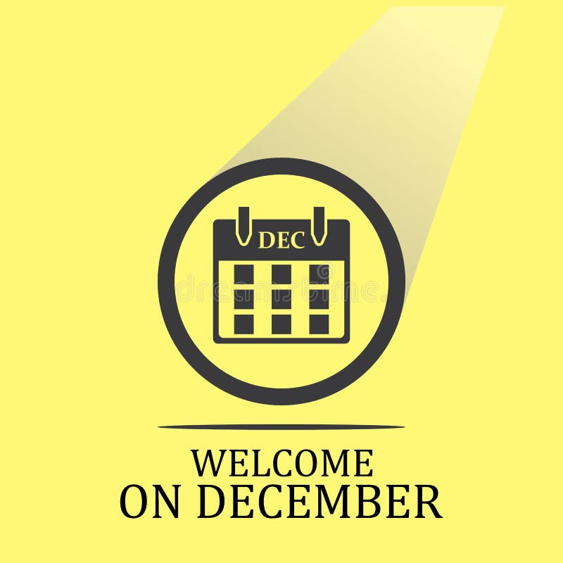 December Calendar Illustration Template Logo and Symbol Vector Stock ...