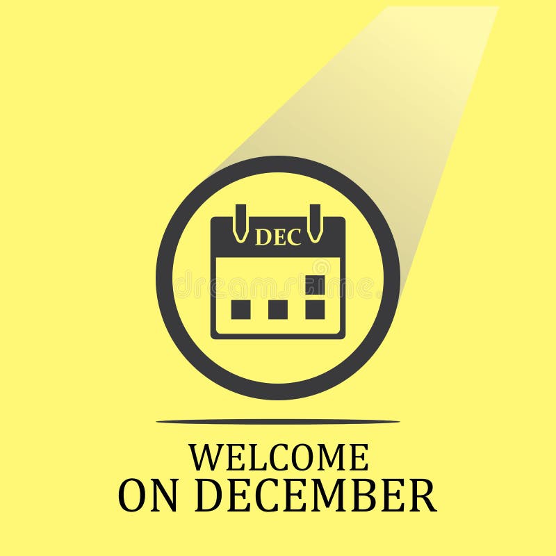 December Calendar Illustration Template Logo and Symbol Vector Stock ...
