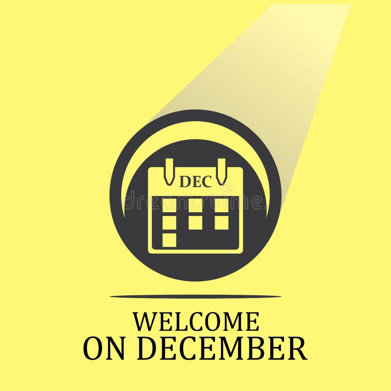 December Calendar Illustration Template Logo and Symbol Vector Stock ...