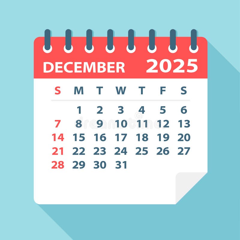 December 2025 Calendar Leaf - Vector Illustration Stock Vector ...