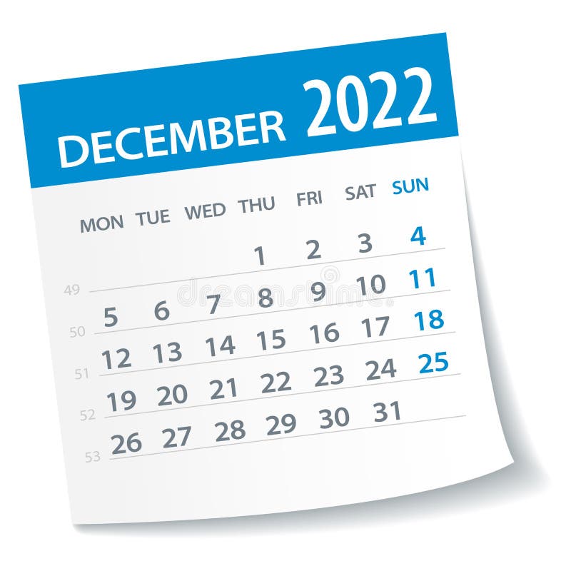 December 2022 Monthly Desk Pad Calendar Week Starts from Sunday, Size ...