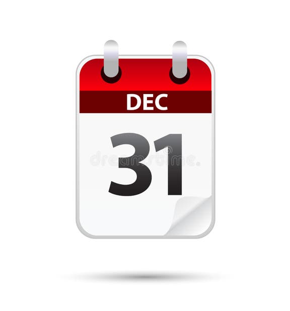 Calendar Date December 31 Stock Illustrations – 546 Calendar Date ...