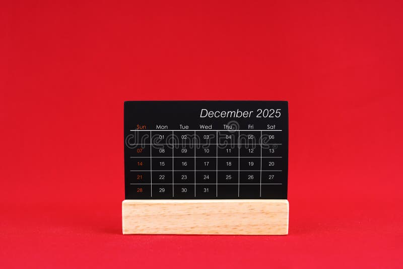 December 2025 Chalkboard Calendar Red Background Stock Photos - Free ...