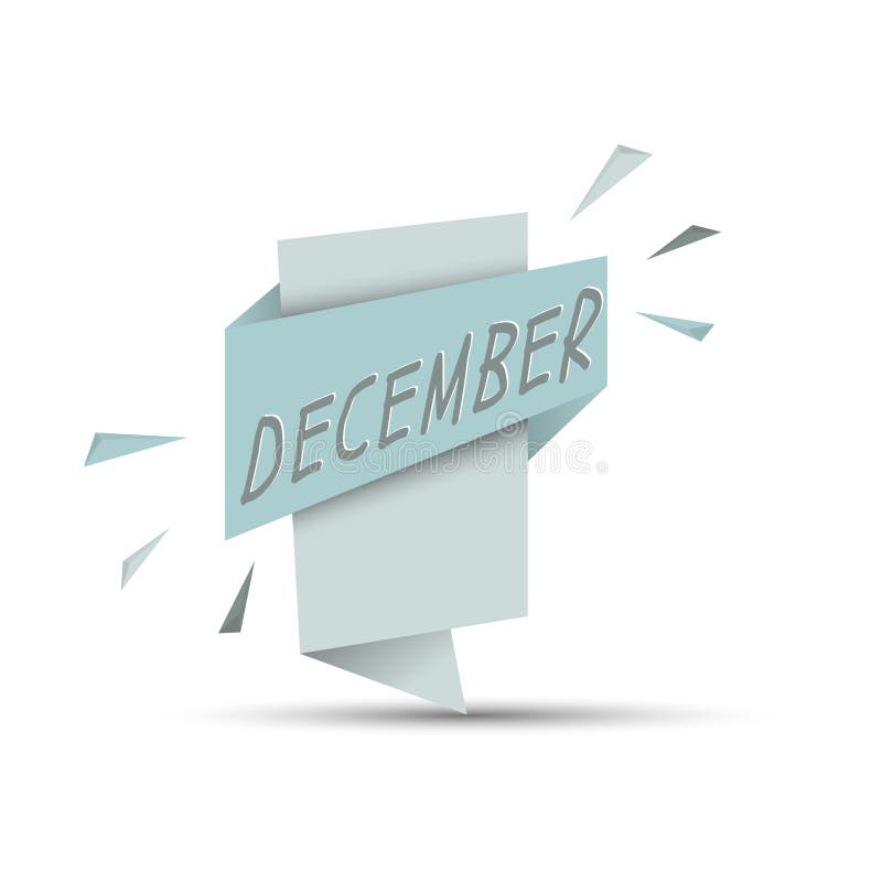 DECEMBER. Colored Banner with the Name of the Month of the Year Stock ...