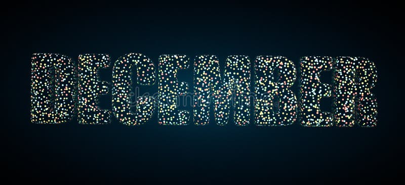 December with Confetti stock illustration. Illustration of event ...