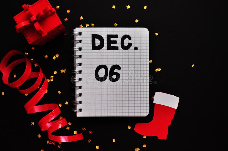 Happy St. Nicholas Day Congratulation Card Background Stock ...