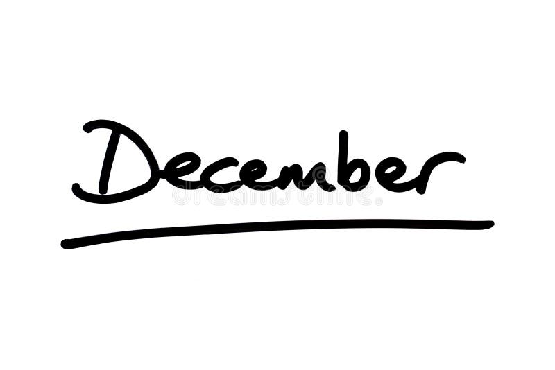 December. Handwritten Text. Modern Calligraphy Stock Illustration ...