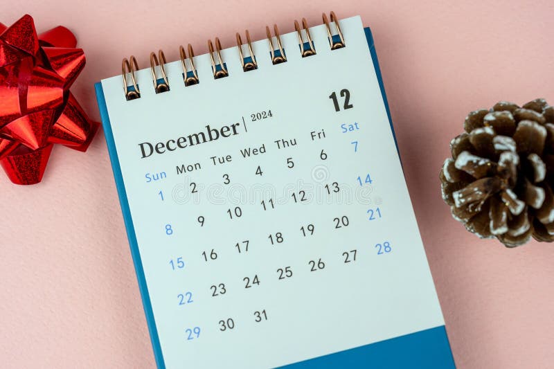 December 2024 Desk Calendar Stock Photo - Image of pine, personal ...