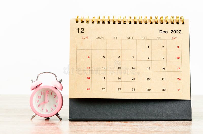 The December 2022 Desk Calendar Stock Image - Image of 2022, stationery ...