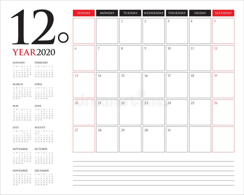 December 2020 Desk Calendar Vector Illustration Stock Vector ...