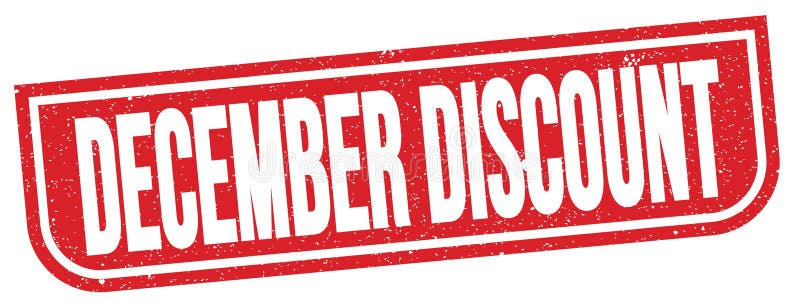 DECEMBER DISCOUNT Text Written on Red Stamp Sign Stock Illustration ...