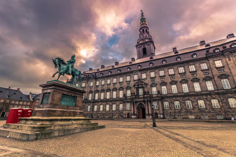 December 05, 2016: Facade of Christianborg Palace in Copenhagen ...