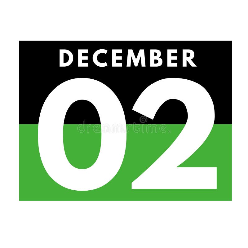 December 2 . Flat daily Calendar Icon .date ,day, Month Stock ...