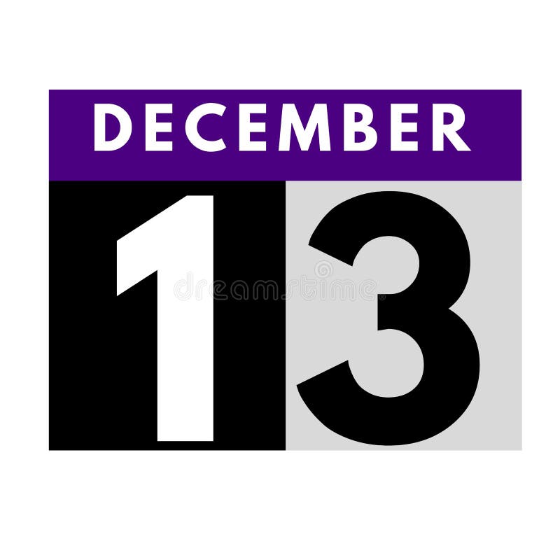 December 13 . Flat Modern daily Calendar Icon .date ,day, Month Stock ...