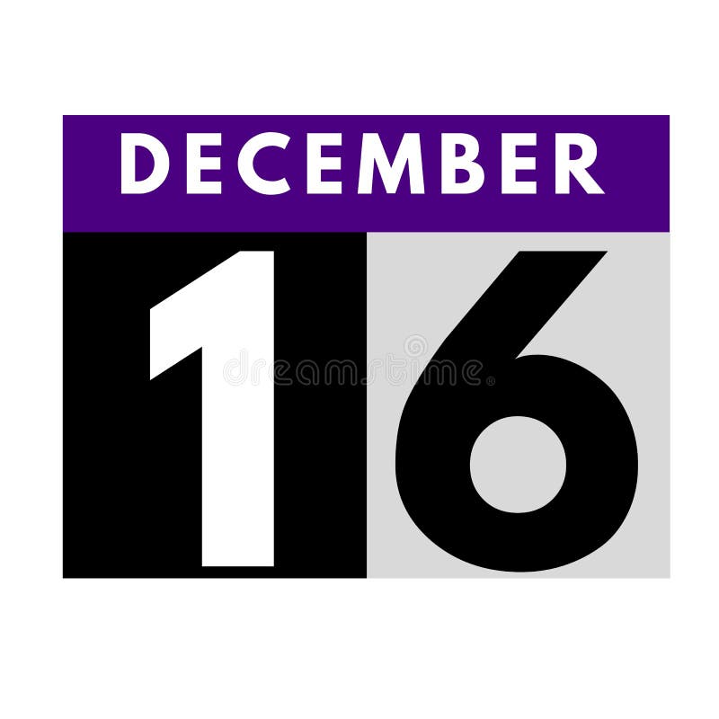 December 16 . Flat Modern daily Calendar Icon .date ,day, Month Stock ...