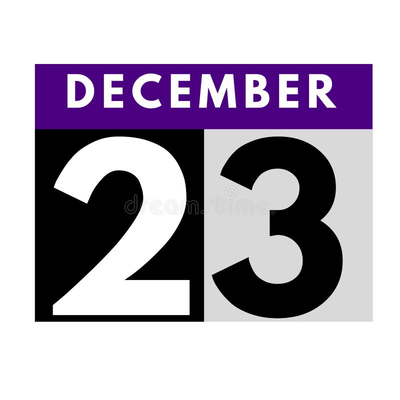 December 23 . Flat Modern daily Calendar Icon .date ,day, Month ...