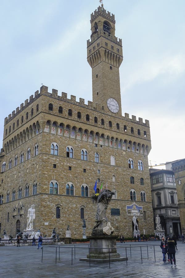 December 2021 Florence, Italy: Palazzo Vecchio and Square, Piazza Della ... December 2021 Florence, Italy: Palazzo Vecchio and Square, Piazza Della ...