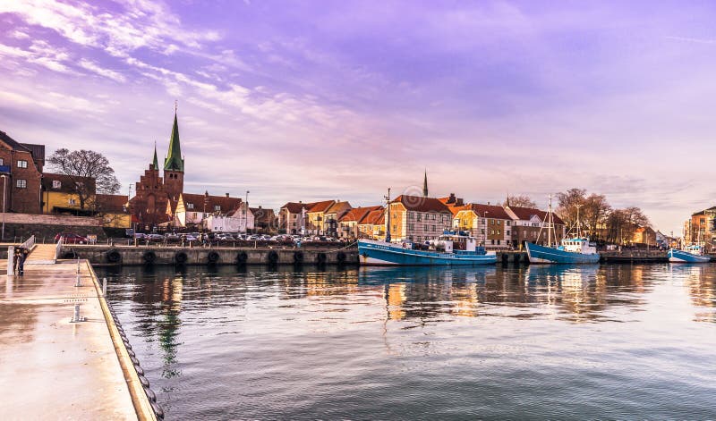 December 03, 2016: Harbor by the Town of Helsingor, Denmark Editorial ...