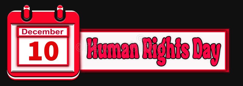 10 December, Human Rights Day, Text Effect on Black Background Stock ...
