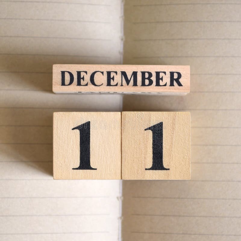 December 11, Icon Design with Number Cube. Stock Photo - Image of 2025 ...