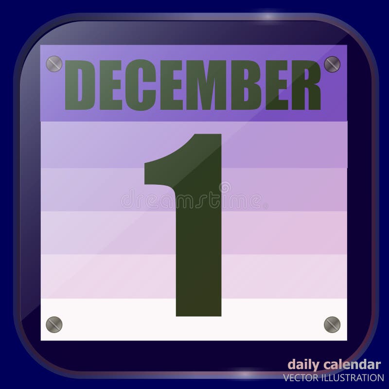 December 1 Icon. for Planning Important Day. December First. Vector ...