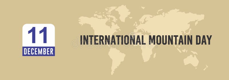 11 December International Mountain Day Stock Illustration ...