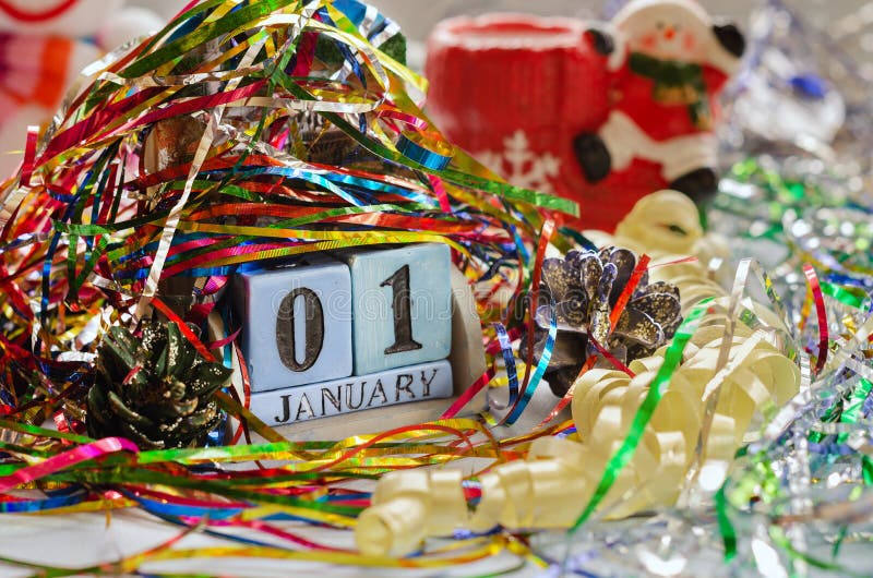 December 31 and January 1 are New Year`s Dates. Stock Image - Image of ...