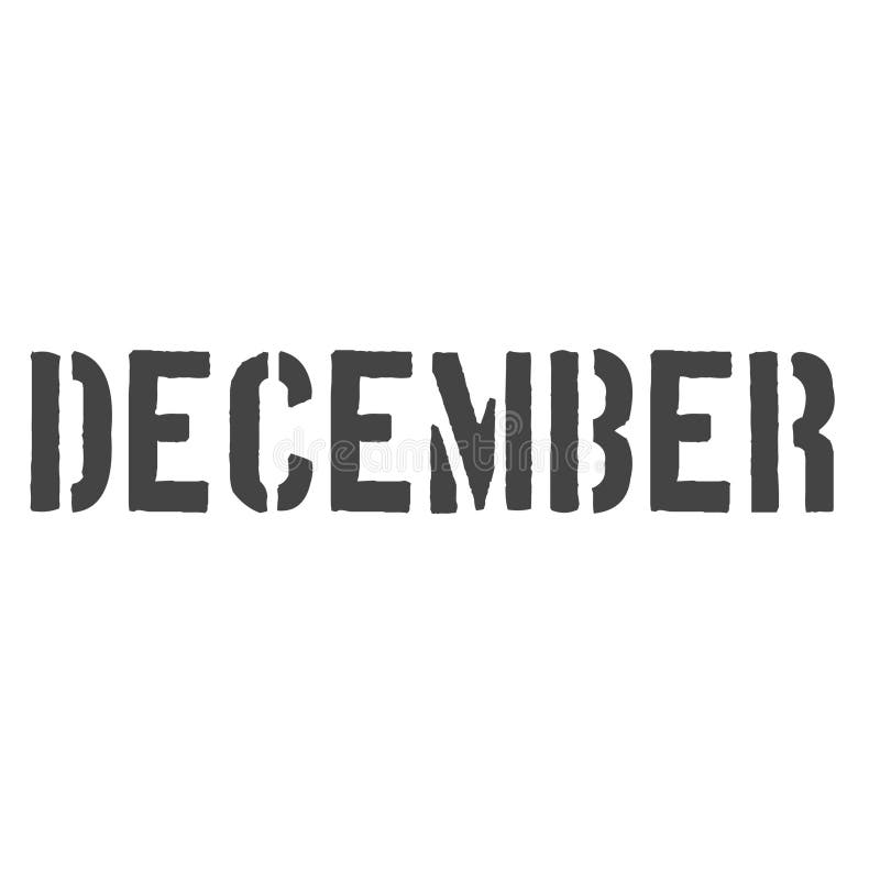December Month Illustration on White Background. Stock Illustration ...
