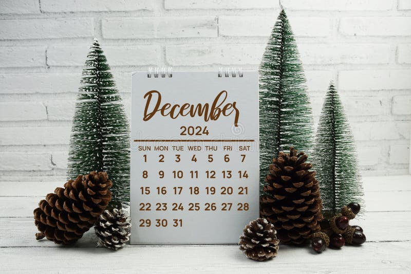 December 2024 Monthly Calendar for Planning and Management Stock Photo ...