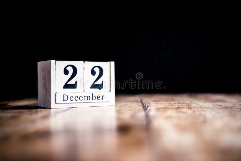 December 22nd, 22 December, Twenty Second of December - White Block ...
